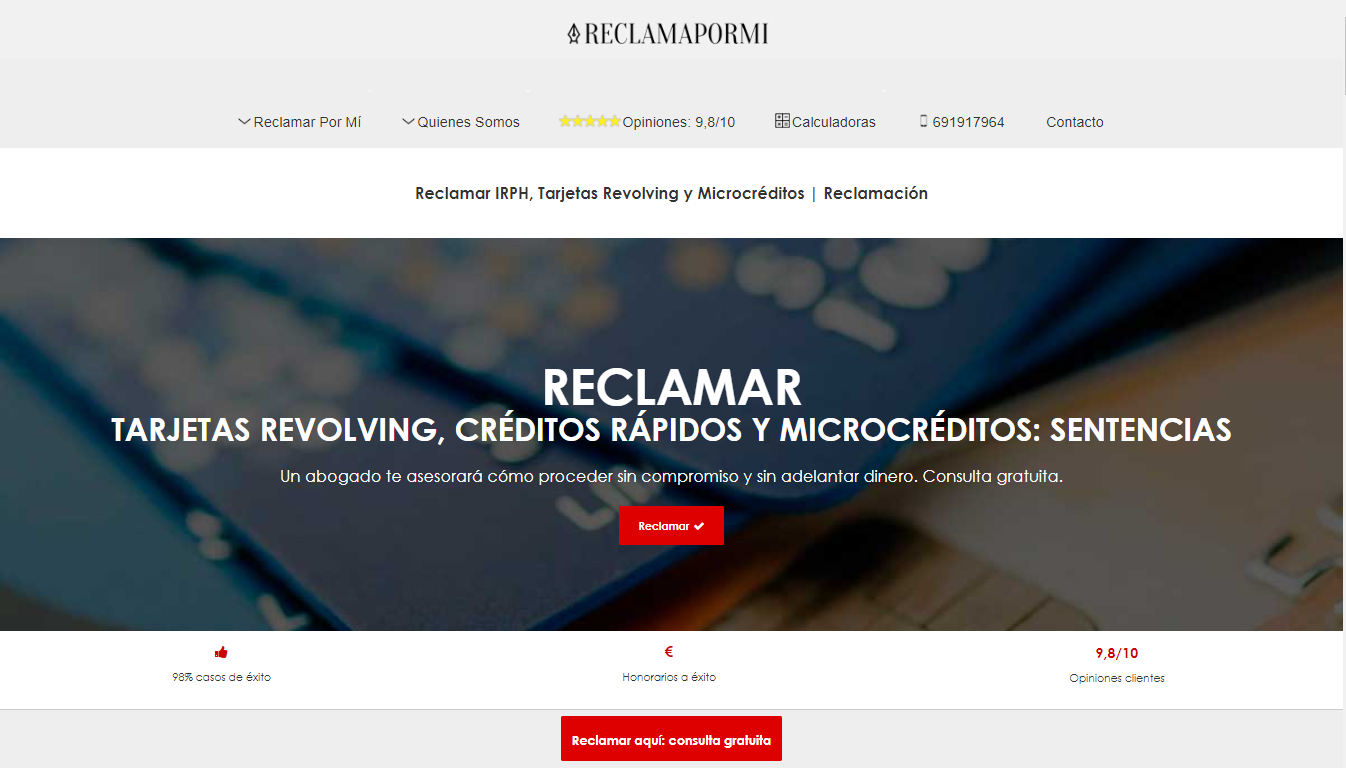 Reclama Por Mí hace las reclamaciones de tarjetas y préstamos ...